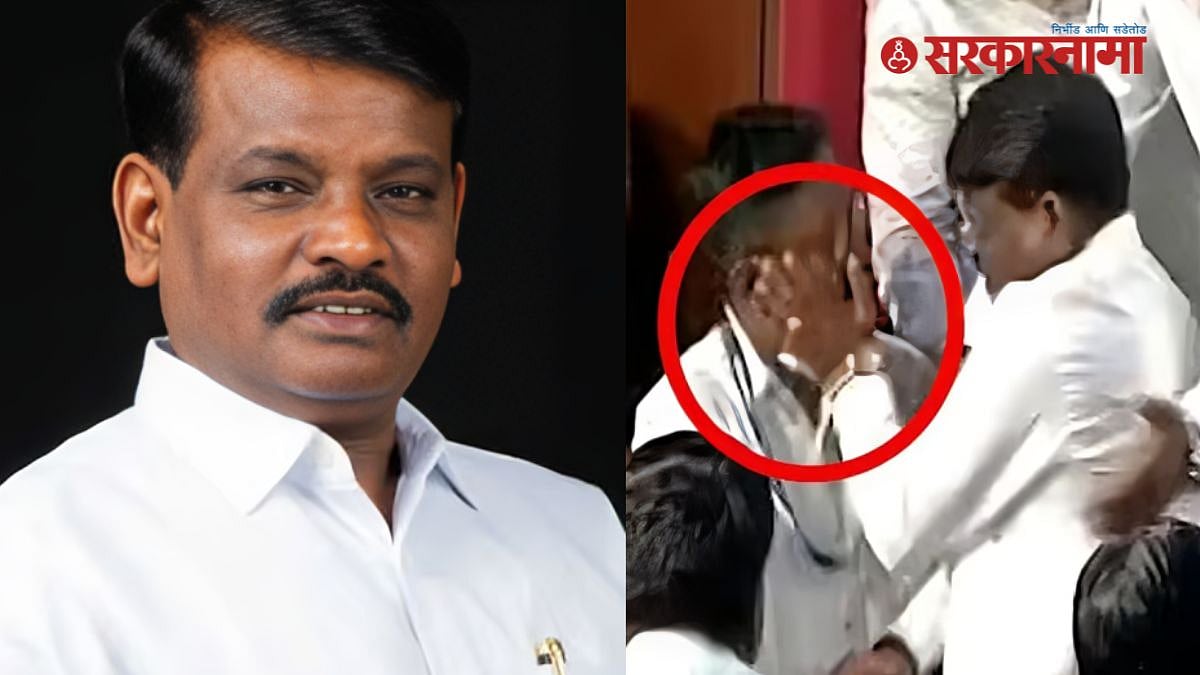 Bjp mla sunil kamble beat police ncp ajit pawar Pune पोलिसाने आमदाराच्या कानशिलात लगावली असती तर...