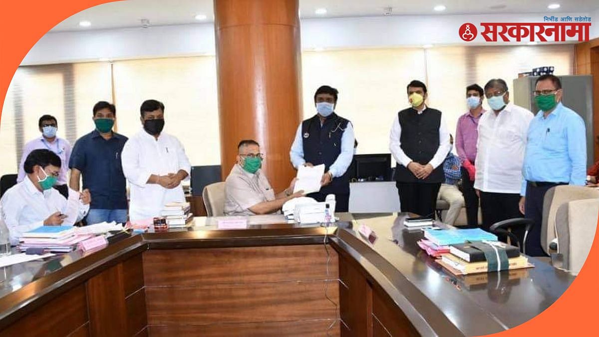 Dr. Dilip Gopchhade fill the nomination form wearing a stethoscope this ...