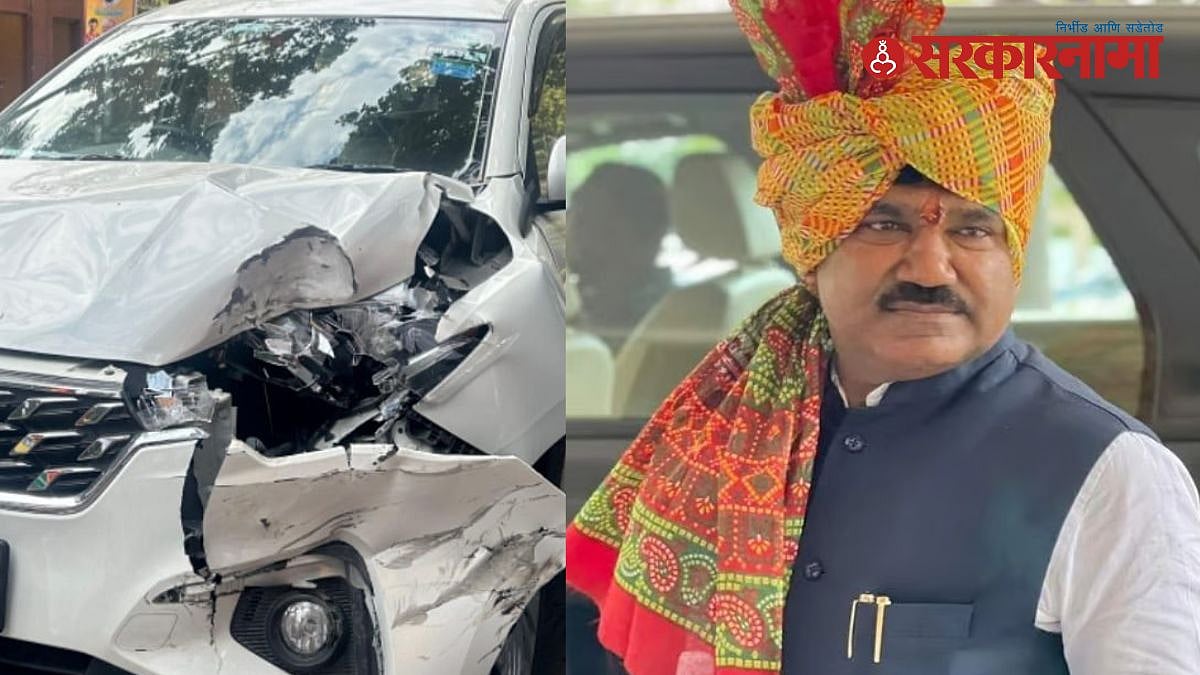 Shiv Sena Shinde group Nashik MP Hemant Godse Car Accident : खासदार ...