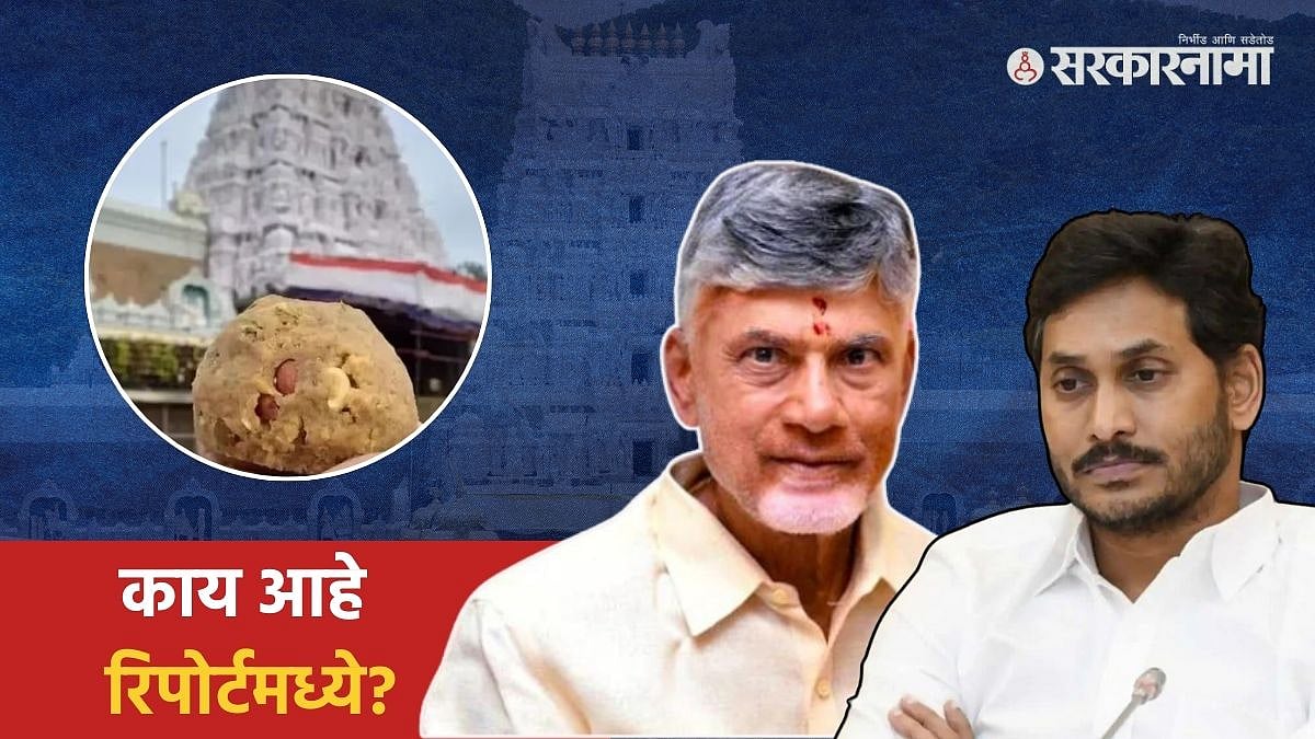 तिरुपतीच्या प्रसादात जनावरांची चरबी; चंद्राबाबूंचा जगनमोहन यांच्यावर ...