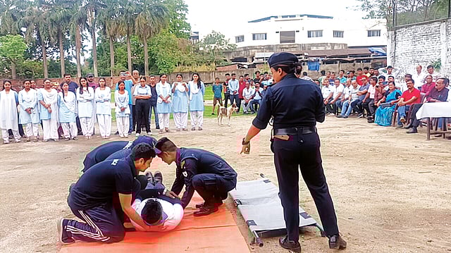Mock Drill on Civil Preparedness for War organized at Dispur College