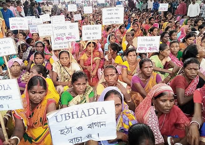 Tea Workers Block NH37 in Cachar Protest for Ration & Wages