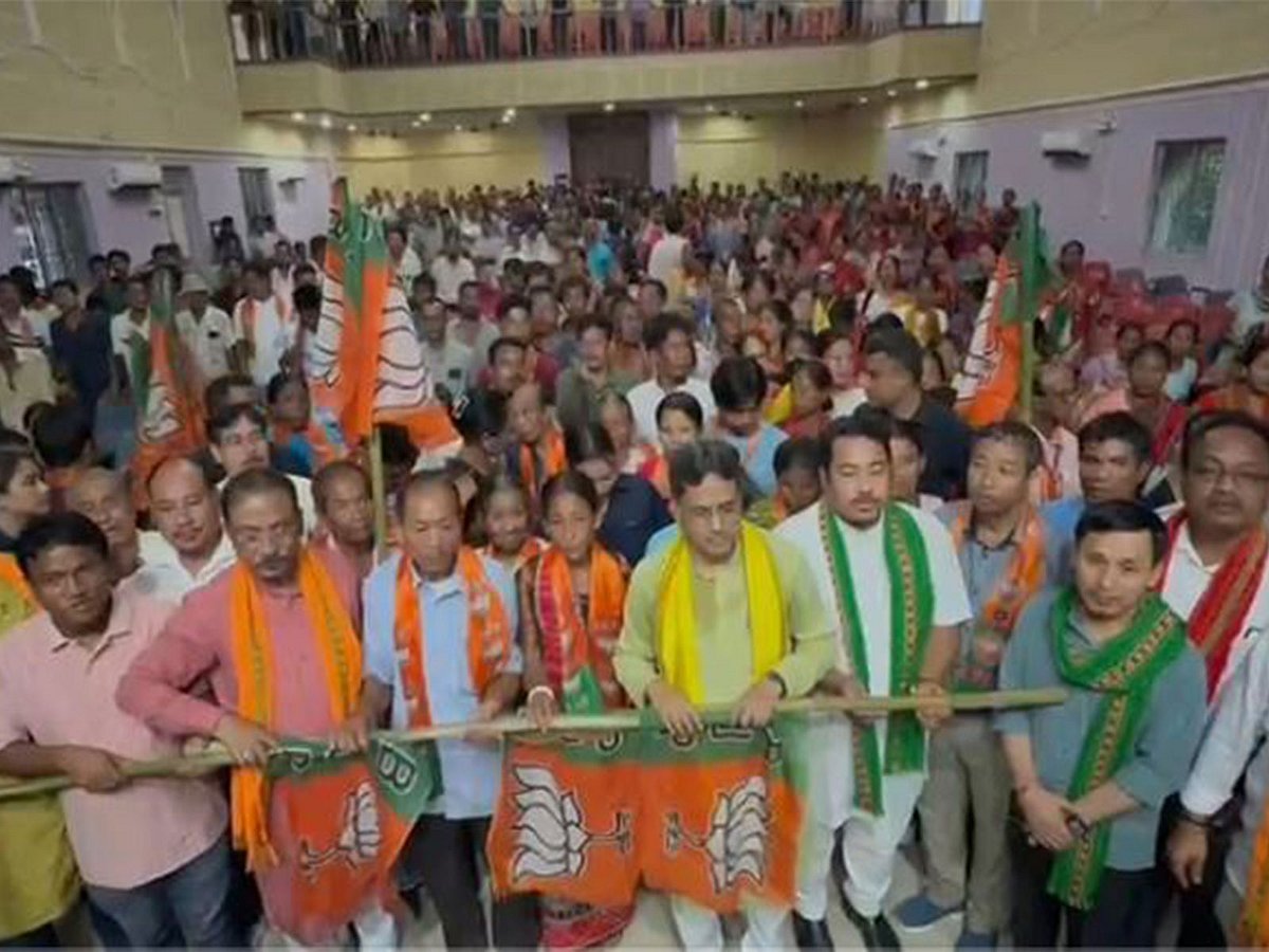 Tripura CM Manik Saha attends Karyakarta Sammelan in Mandai