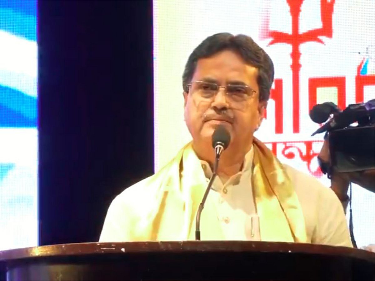 Tripura CM Manik Saha addresses 'Sharad Samman 2025' event in Agartala
