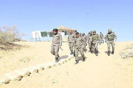 Indian Army conducts drill to assess battle readiness in Thar desert