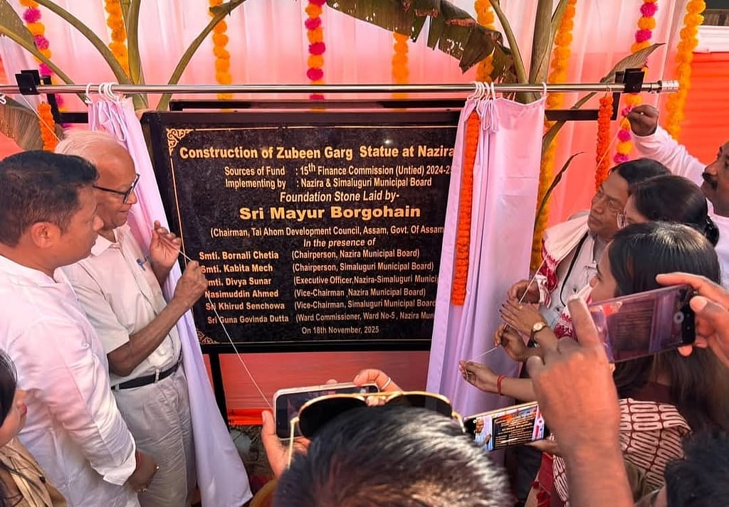 Assam: Foundation stone laid for Zubeen statue in Nazira Gandhi Maidan