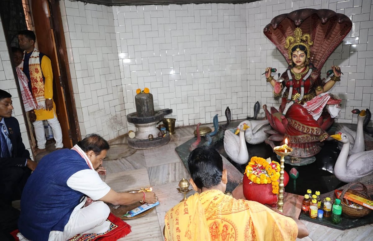 Assam CM Himanta Biswa Sharma announces Rs 1 cr for Rani Chapori Maa ...
