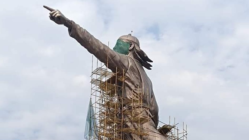 125-foot statue of Lachit Barphukan nearing completion in Jorhat ...