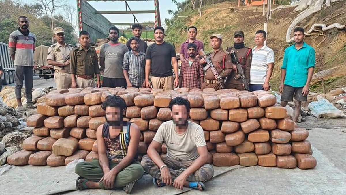 Assam: Massive Ganja Haul near Assam-Tripura Border Leads to Arrests