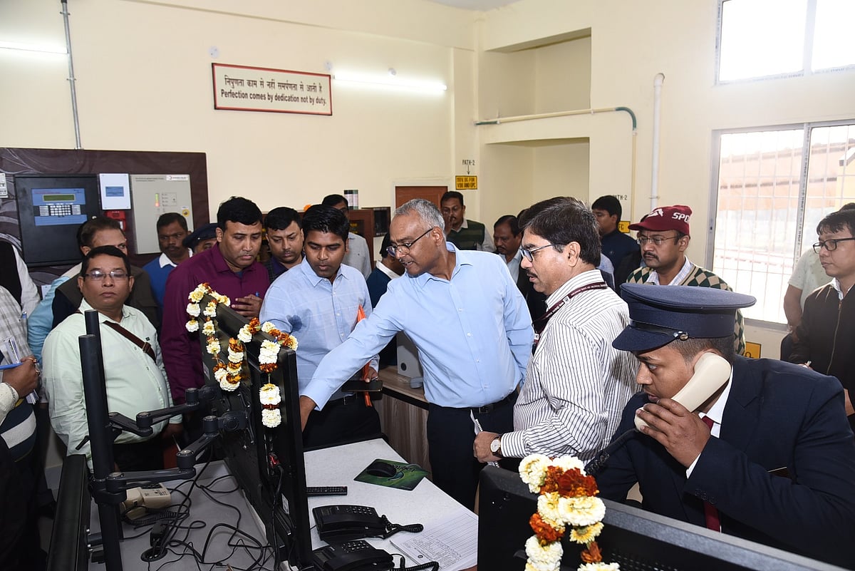 Assam: Newly-laid double line between Bamunigaon, Chhaygaon stations ...