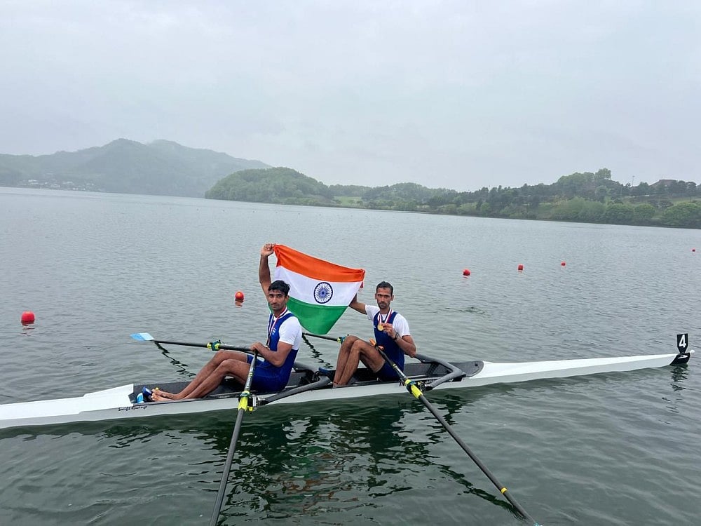 Indian rowers Nitin Deol-Salman Khan pair wins doubles gold in Asia Cup ...