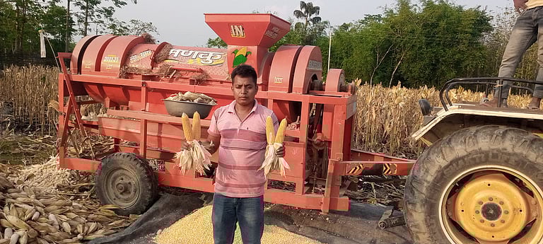 Assam: Maize harvesting demo conducted by ICAR-IIMR-APART at ...