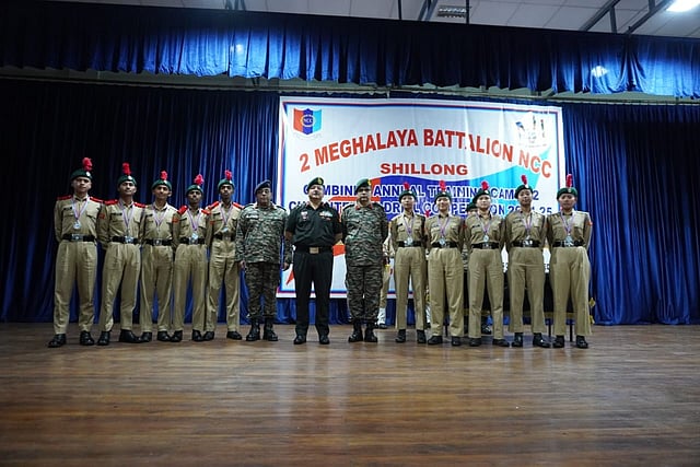 ADG NER Directorate NCC felicitates drill competition winners in Meghalaya