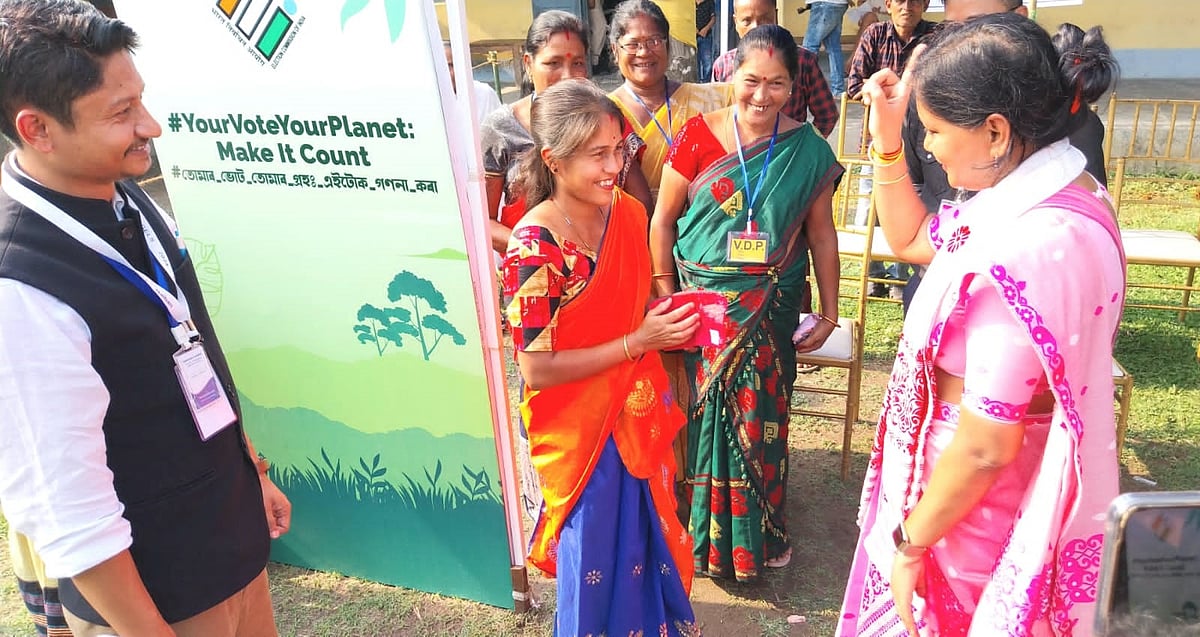 Assam: Model polling stations attract people in Nalbari