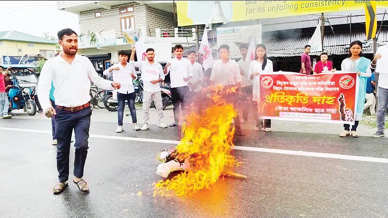 All Assam Students’ Union stage protests against electricity tariff hike