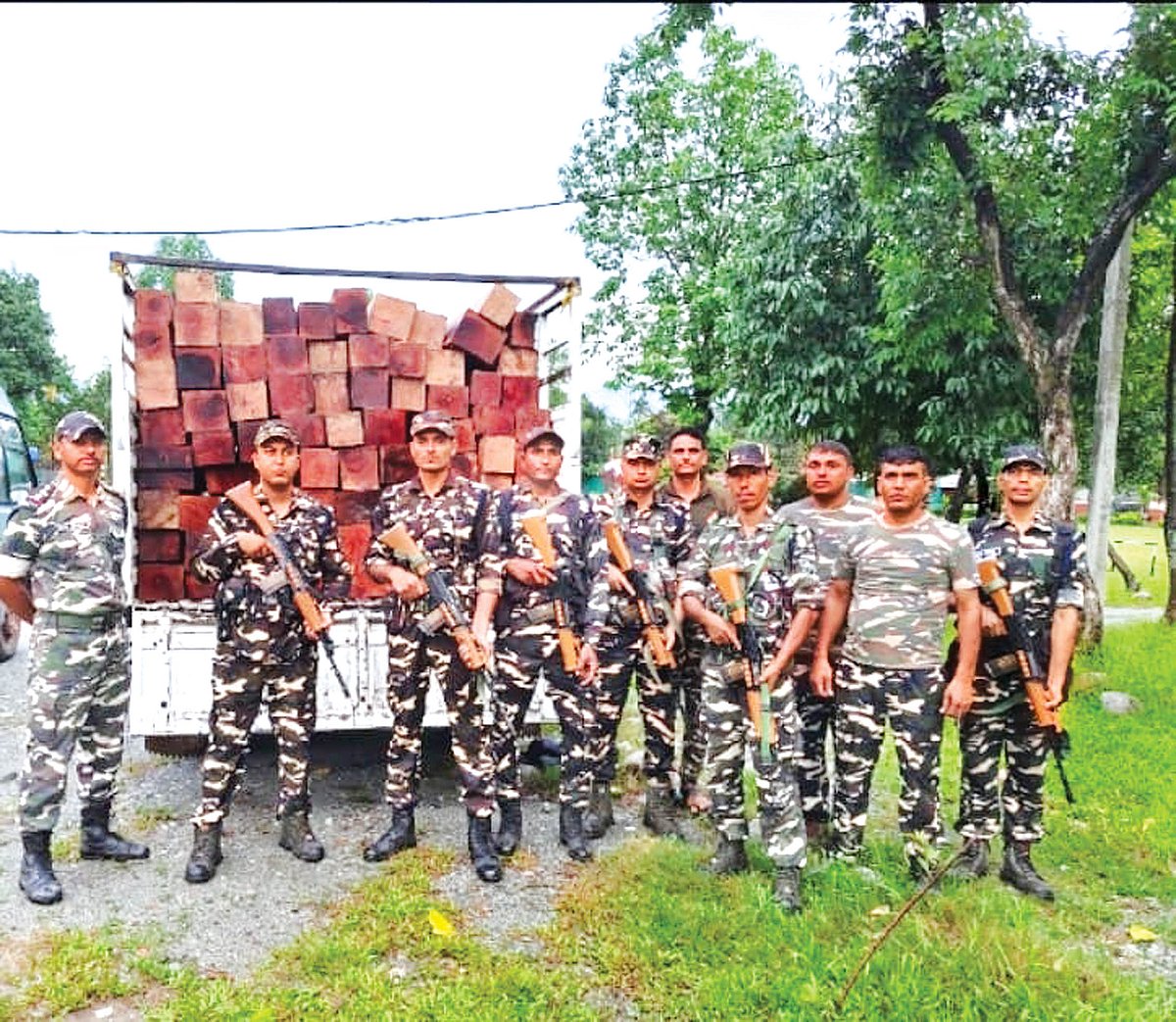 Assam: SSB seizes timber-laden truck in Chirang district