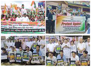 Congress stages protest in Northeast against NEET and UGC-NET exams ...