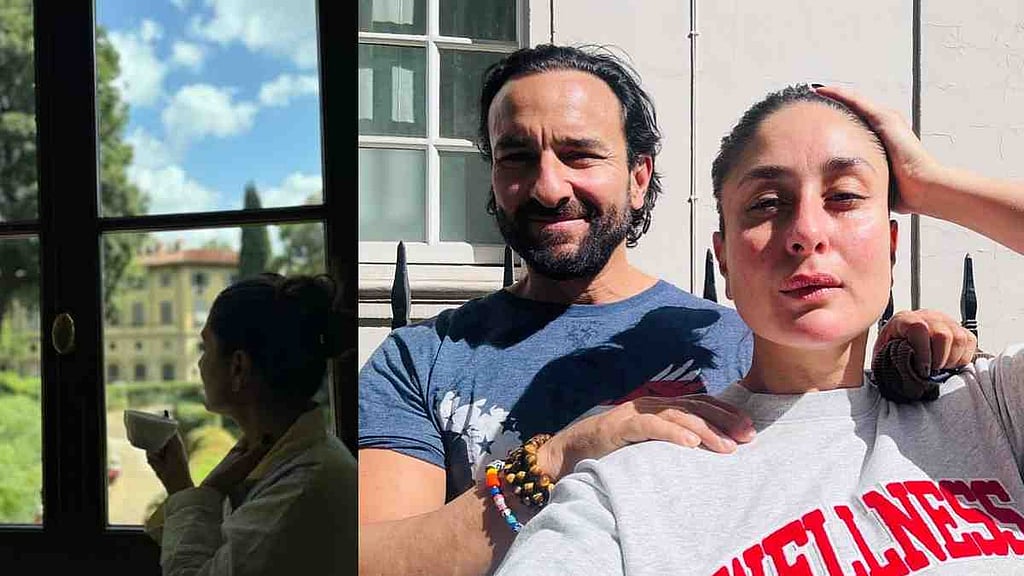 Saif Ali Khan acts photographer to Kareena Kapoor in their London holiday