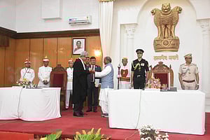 Lakshman Prasad Acharya sworn in as Manipur Governor