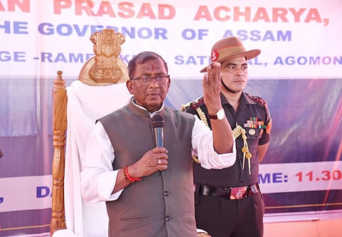 Assam: Governor Lakshman Prasad Acharya visits Ramrai Kutir BOP in Dhubri