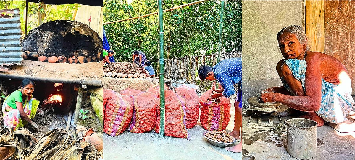 Denatari Rajaghat Village of Bajali District Bustles with Clay Lamp ...