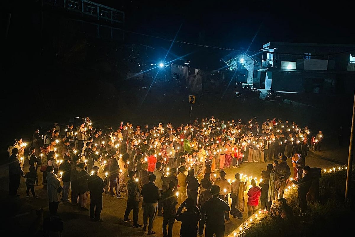 Assam: Candlelight Protest Held In Silchar To Condemn Meitei Killings