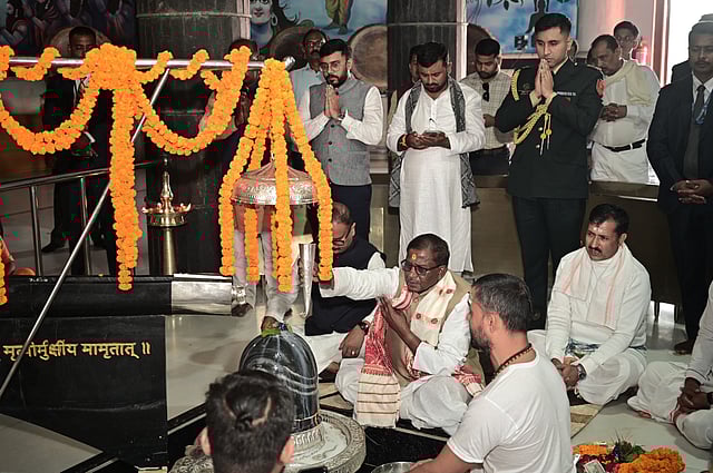 Assam Governor Lakshman Acharya visits Mrityunjay Mandir, Batadrava Than