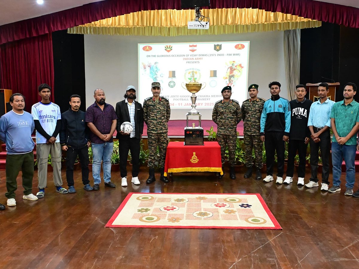 Indian Army Unveils Trophy for Captain Jintu Gogoi Football Tournament ...
