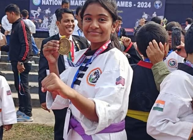Assam: Dibrugarh’s Fiza Bilkis Wins Gold at 6th National Martial Arts ...