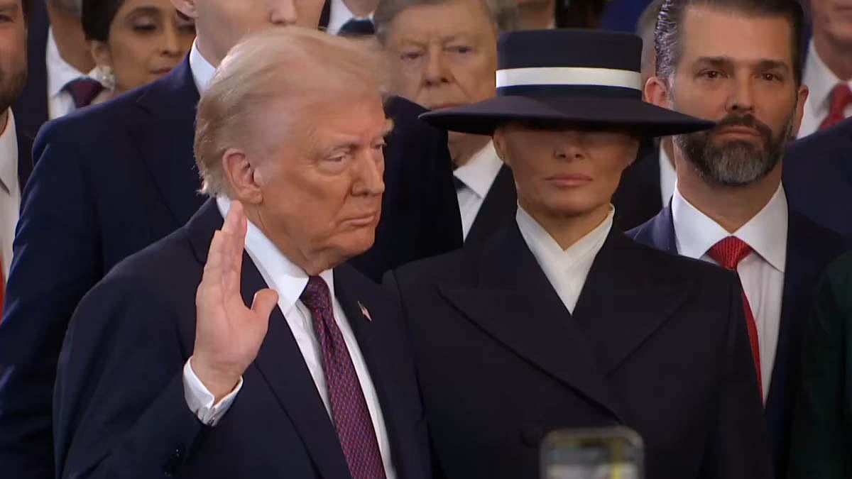 The Golden Age of America begins: Donald Trump after Taking Oath