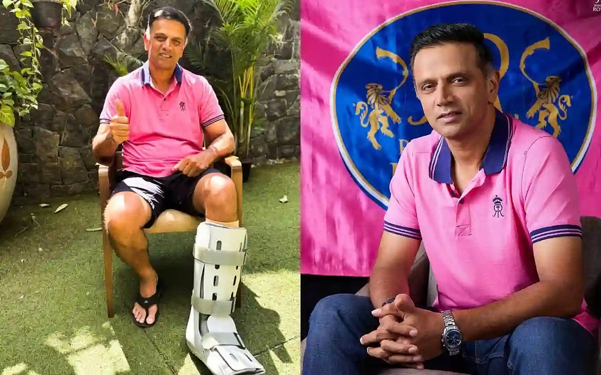 Injured Rahul Dravid Joins Rajasthan Royals Camp in Jaipur