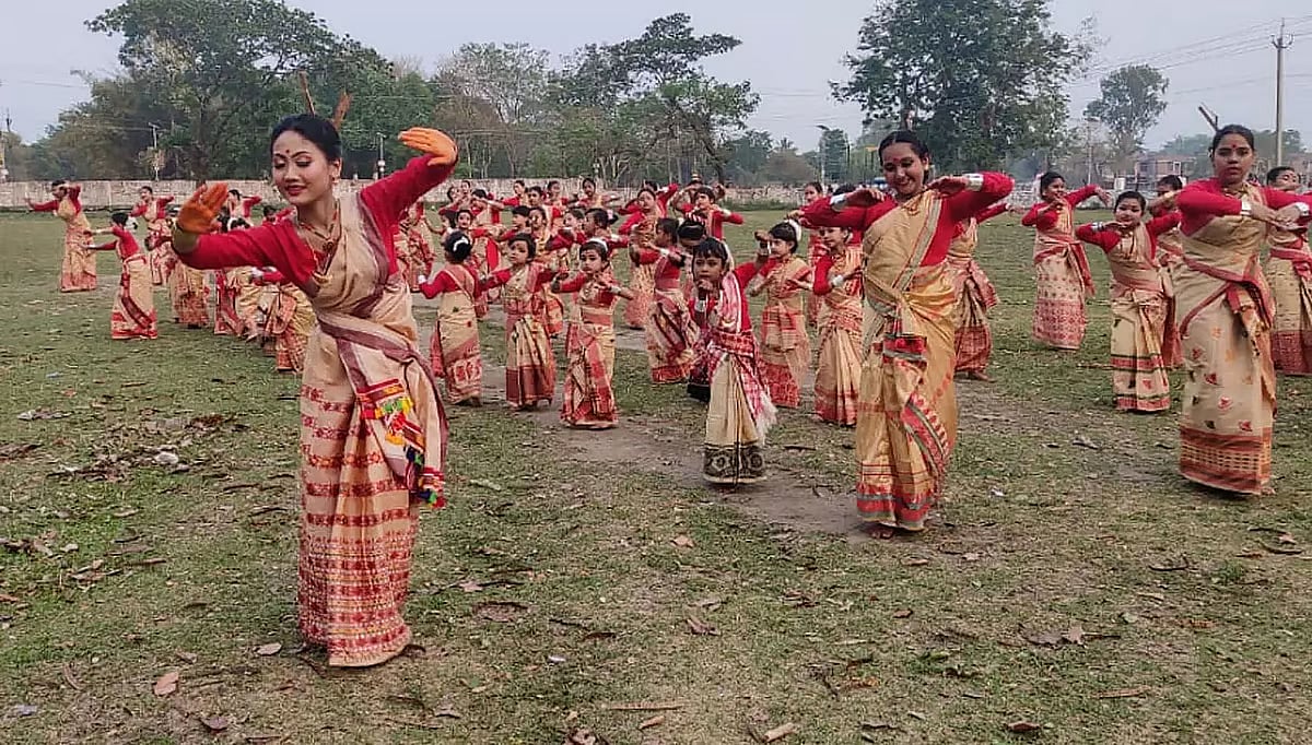 Bihu Dance and Dhol Playing Workshop Begins in Dhekiajuli