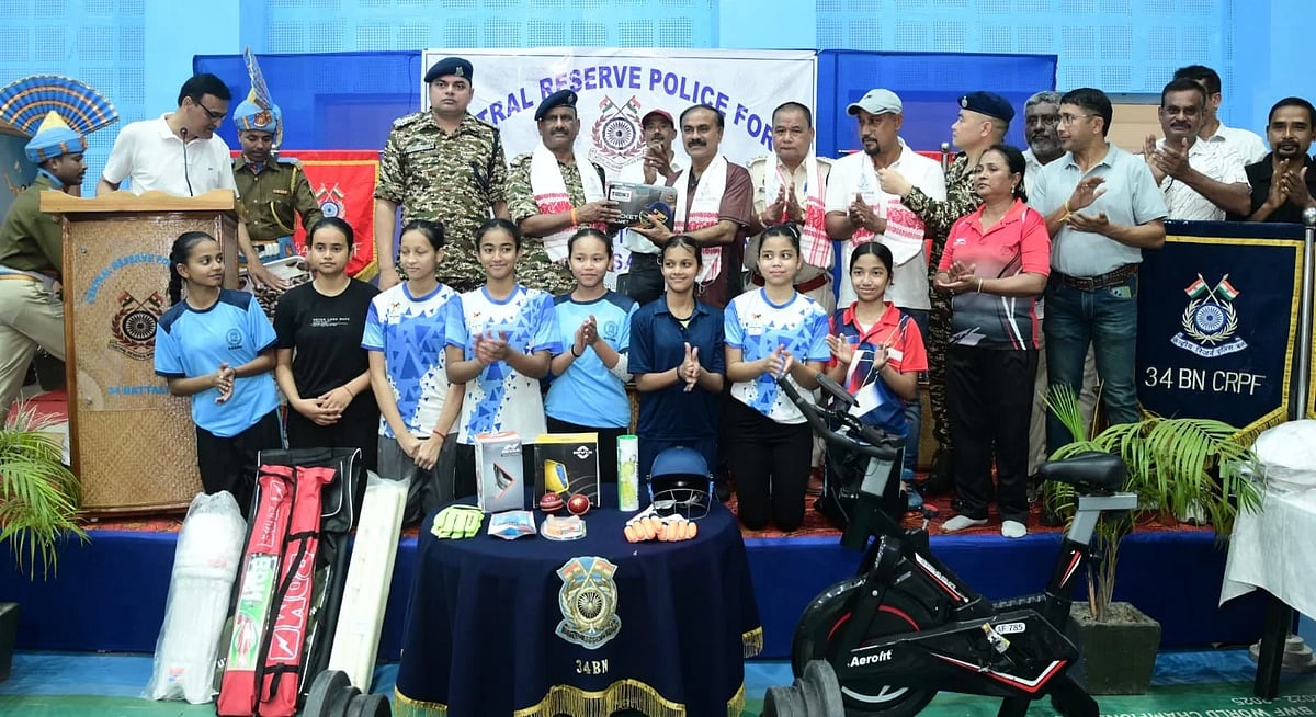 CRPF's 34th Battalion Empowers Nagaon's Youth with Sports Equipment