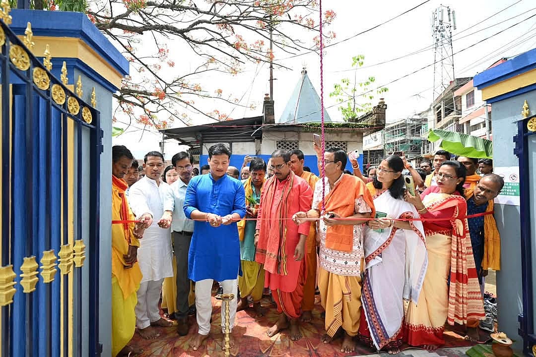 Assam: DHAC CEM Debolal Gorlosa Inaugurates Shani Mandir in Haflong