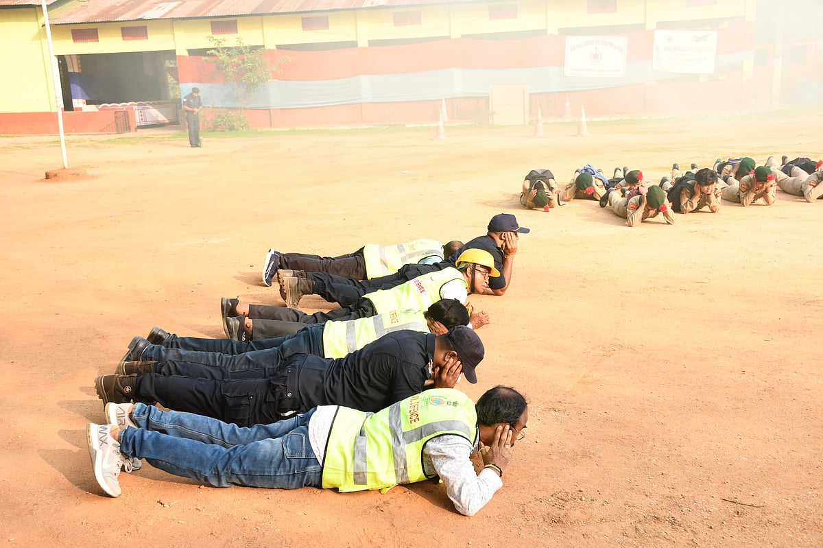 Civil Defence Conducts Mock Drill at 10th APBn Premises in Kahilipara