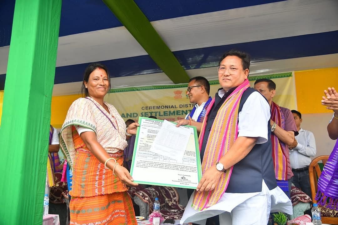 BTC chief distributes land titles to 1,245 families in Parbatjhora