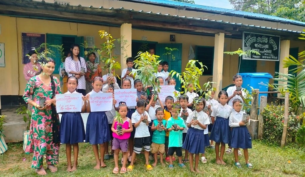 LP school students lead plantation drive on World Environment Day