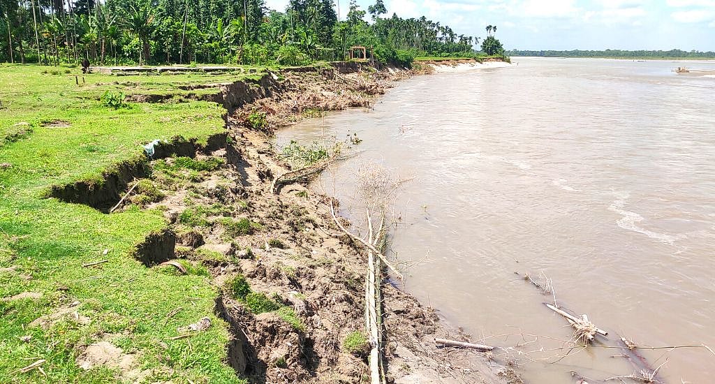 Assam: Floods receding; river erosion taking its toll
