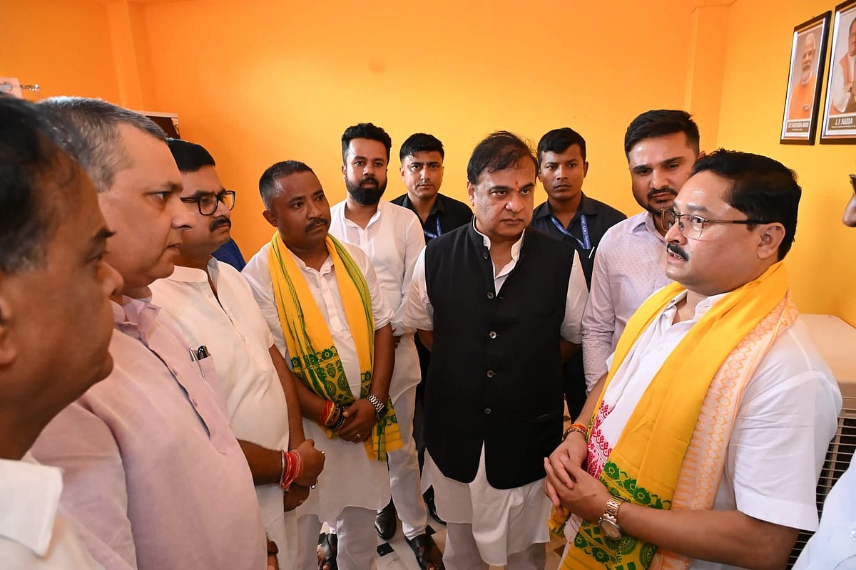 Assam CM Himanta Biswa Sarma inaugurates BJP office at Kajalgaon