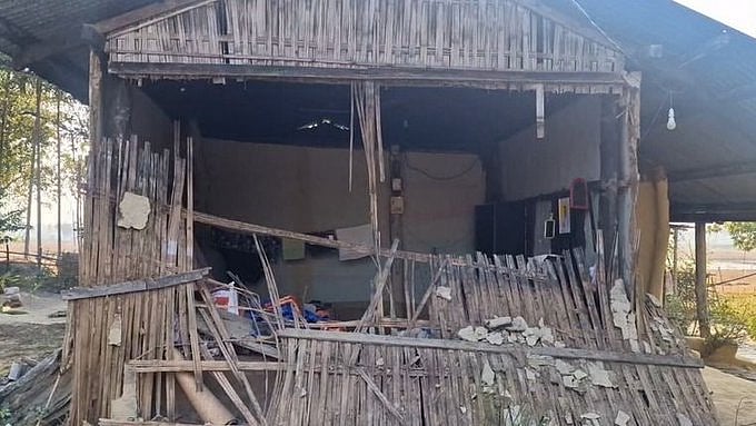 Wild Elephant Destroys 3 Houses in Kaliabor, Kaziranga