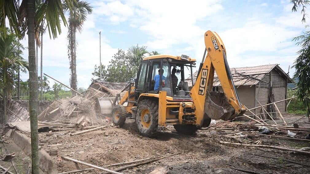 Massive eviction drive conducted at Baghmari areas in Biswanath