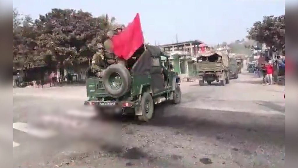 Army Conducts Flag March in Kokrajhar