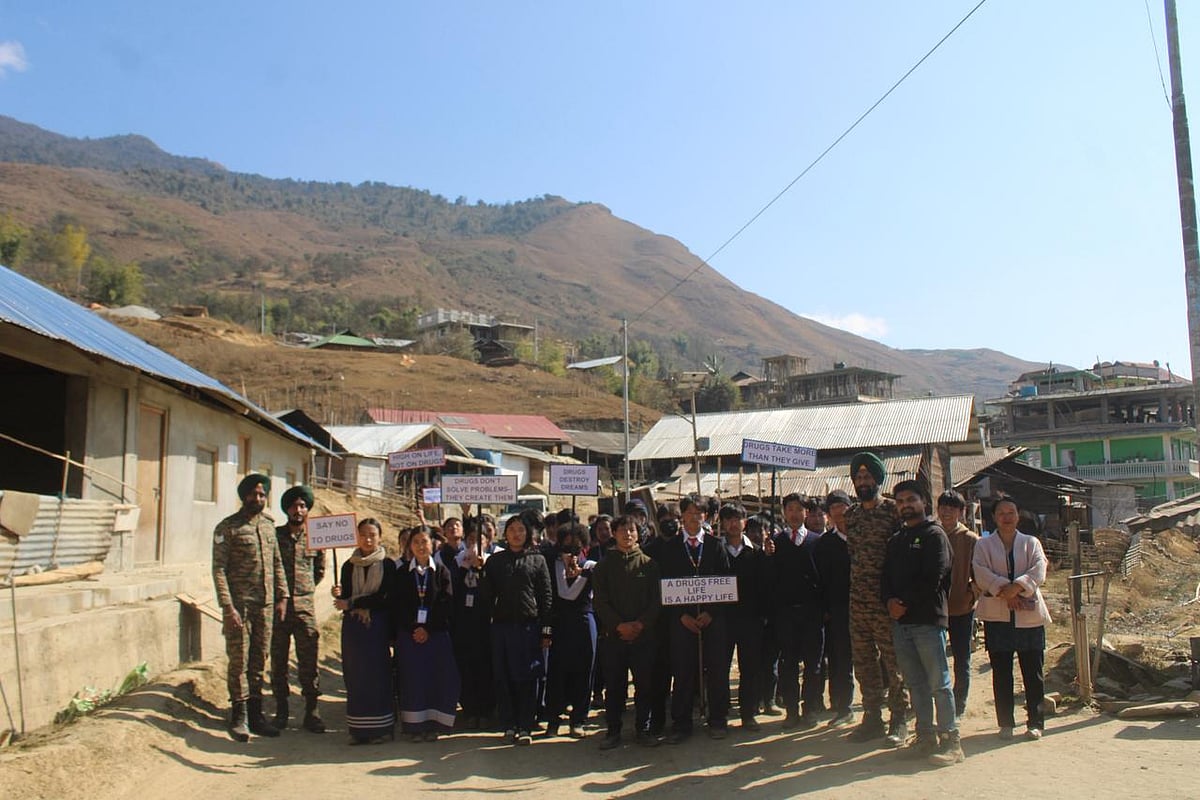 Indian Army leads anti-drug rally with ‘No Drugs, No Dropouts’