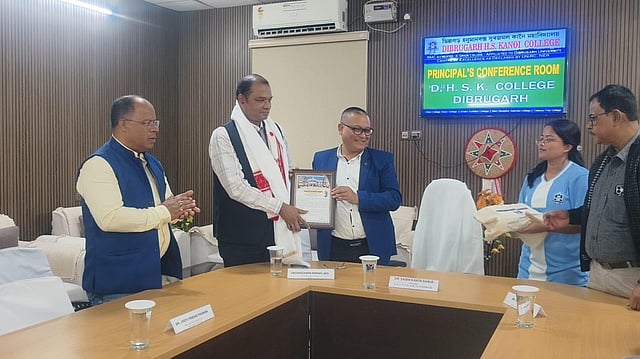 Assam: Joint Director, DHE visits DHSK College in Dibrugarh