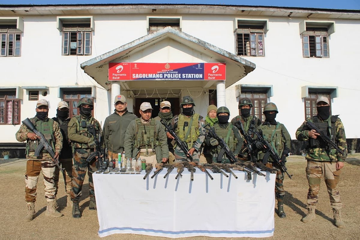 Manipur Security Ops: Arms Seized, PREPAK Cadre Arrested