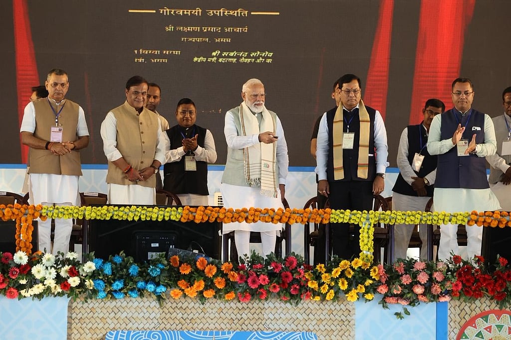 Assam: PM Narendra Modi lays foundation for express highway in Silchar