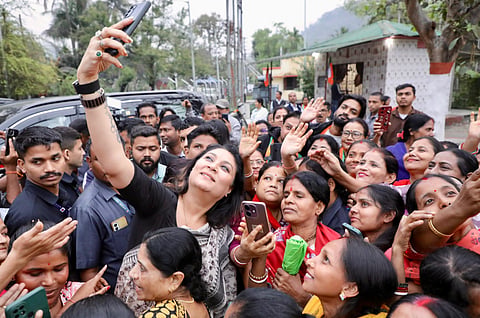 Riniki Bhuyan Sarma leads campaign for CM in Jalukbari