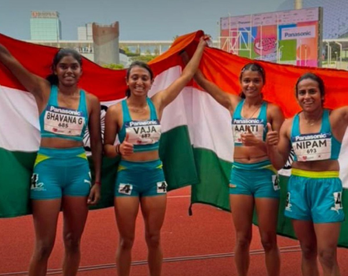 India Finish Second Behind China as Women’s 4x400m Relay Sets Meet ...
