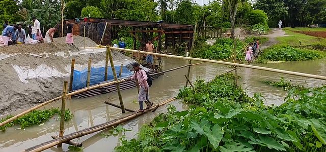 Villagers Build Wooden Bridge with Public Donations Amid Alleged ...