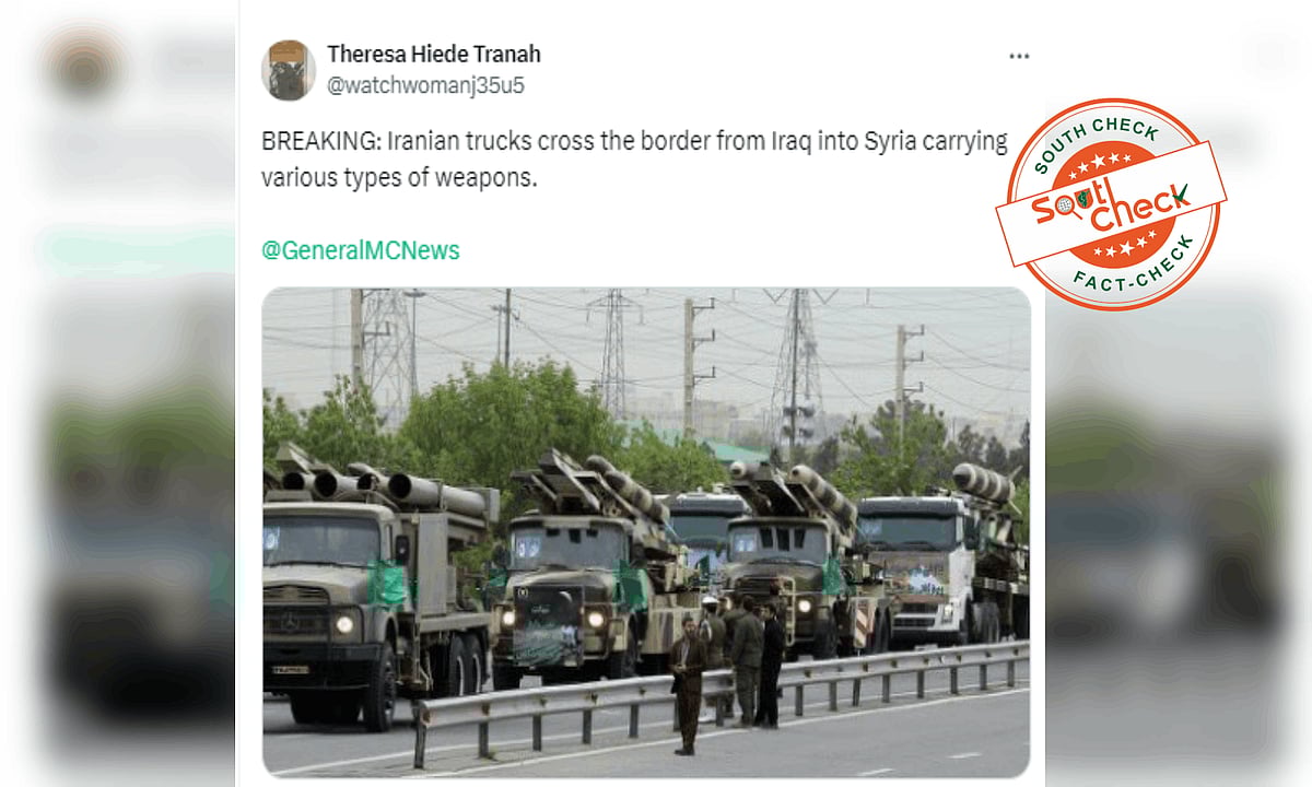 Fact Check: Does viral image show Iranian trucks crossing into Syria ...